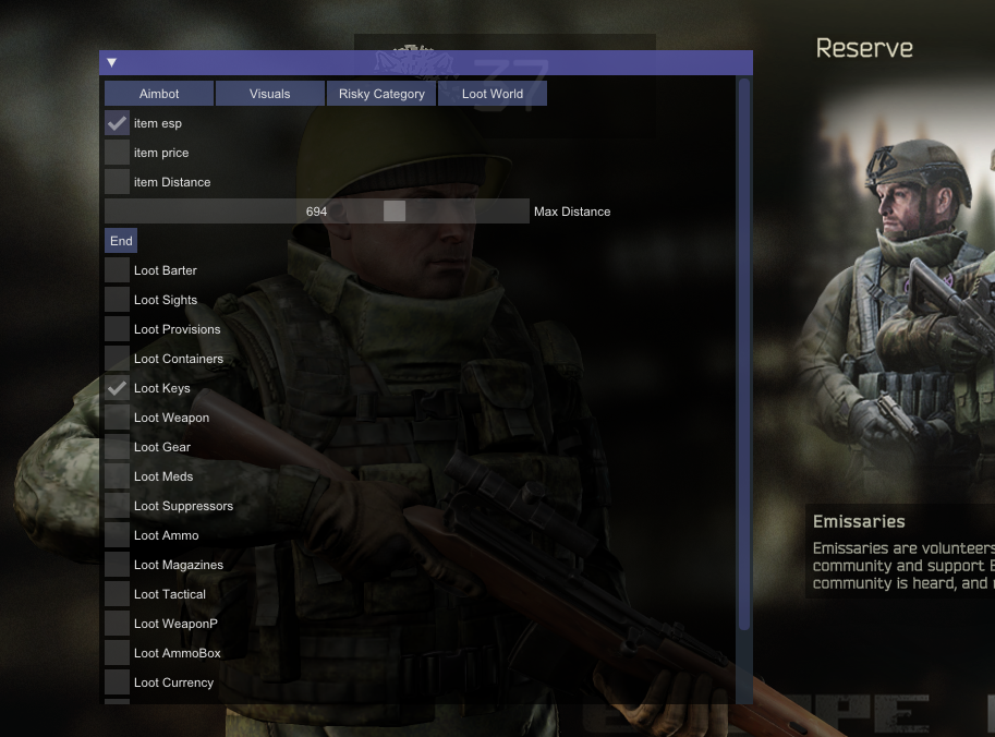 EFT [RELO] | Приватные читы для разных игр